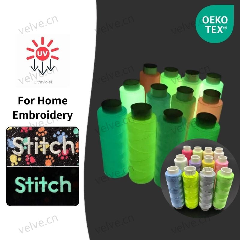 Luminous Fluorescent Embroidery Thread Kit - Velve